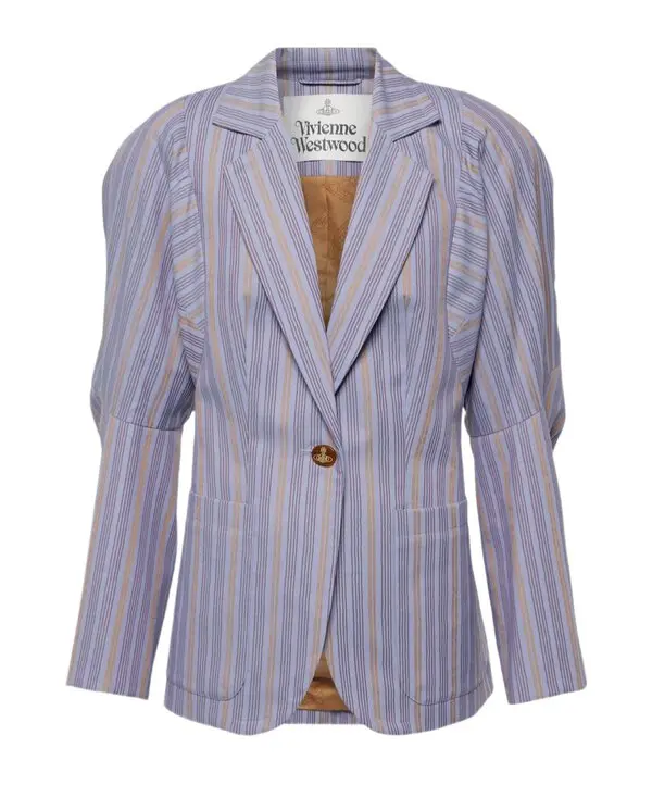 VIVIENNE WESTWOOD Pourpoint Striped Cotton Blazer