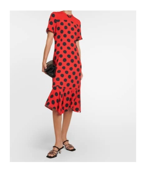 Marni Polka Dot Cady Midi Dress