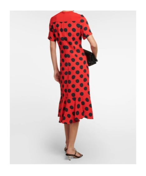 Marni Polka Dot Cady Midi Dress
