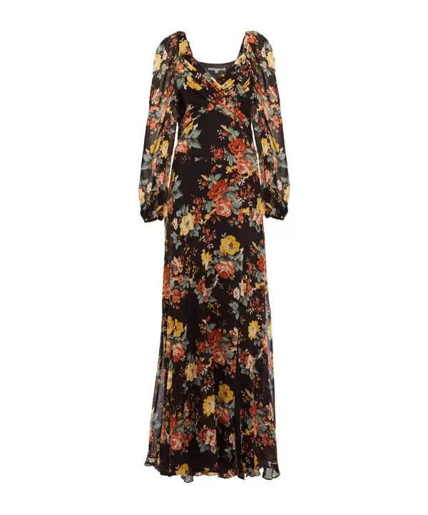 Veronica Beard Long Sleeve Printed Dress