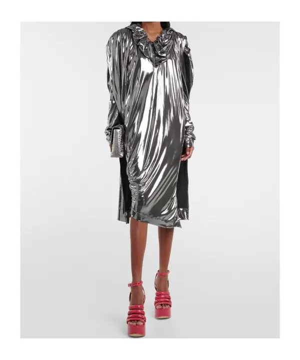VIVIENNE WESTWOOD Draped Lamé Midi Dress