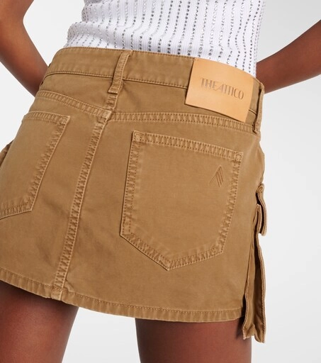 Attico Fay Denim Cargo Miniskirt