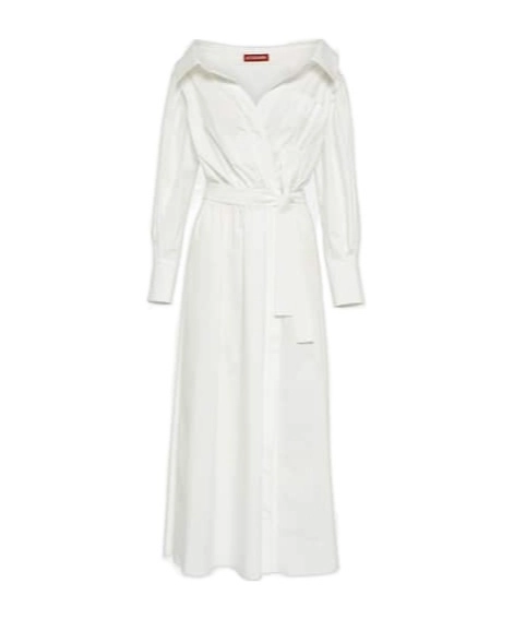 Altuzarra Lyddy Cotton-blend Wrap Dress - White