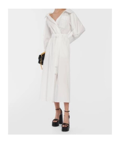 Altuzarra Lyddy Cotton-blend Wrap Midi Dress