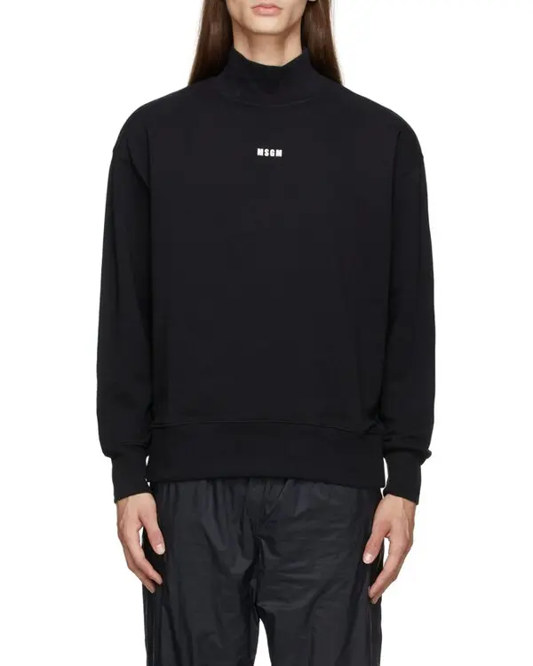 MSGM Logo Printed High Neck Sweatshirt