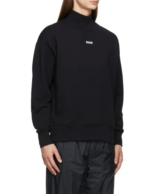 MSGM Logo Printed High Neck Sweatshirt