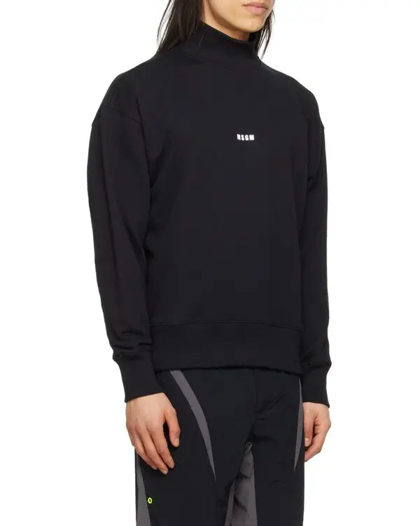 MSGM Logo Printed High Neck Sweatshirt