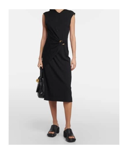 JIL SANDER Virgin Wool Midi Dress