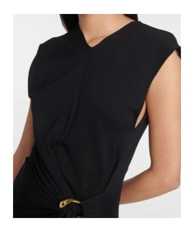 JIL SANDER Virgin Wool Midi Dress