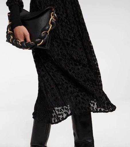 Tory Burch Velvet Devoré Midi Dress