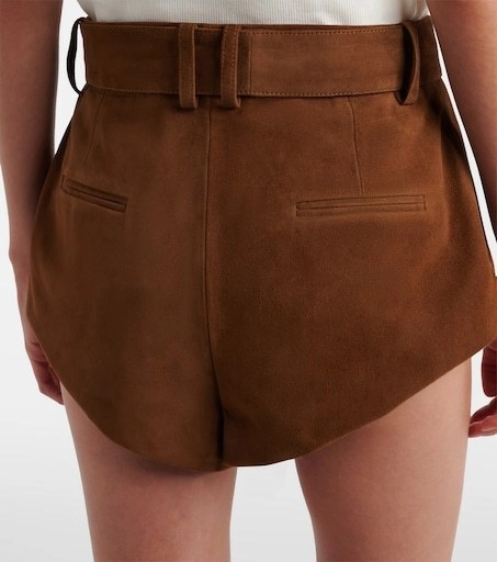 Magda Butrym Belted Suede Shorts
