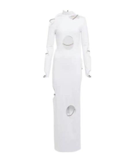 CHRISTOPHER KANE Embellished Cutout Maxi Dress - White