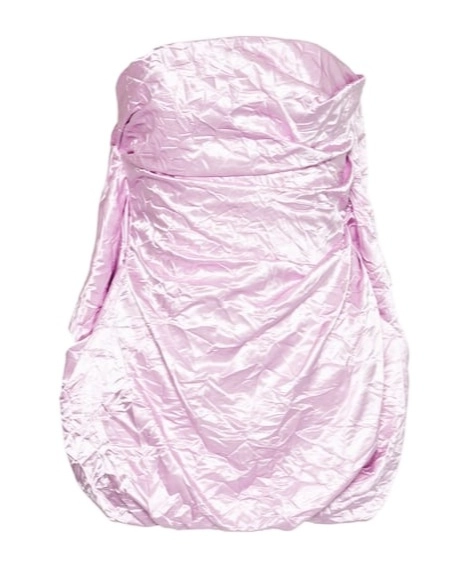 Attico Strapless Satin Minidress