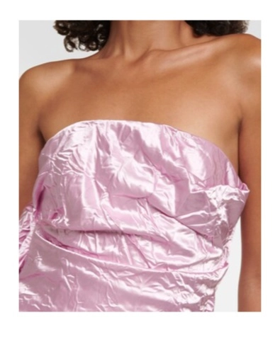 Attico Strapless Satin Minidress