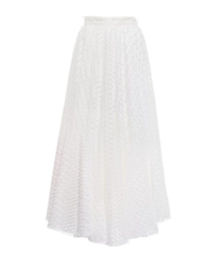 Giambattista Valli Knot-knitted Midi Skirt - White
