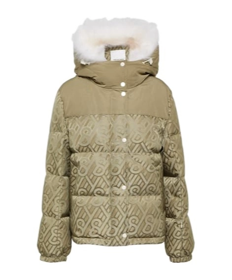 YVES SALOMON Logo Shearling-trimmed Down Jacket