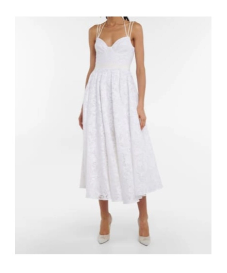 Erdem Bridal Rea Lace Fit And Flare Midi Dress