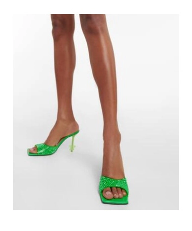 MACHMACH Star Crystal-embellished Pvc Mules