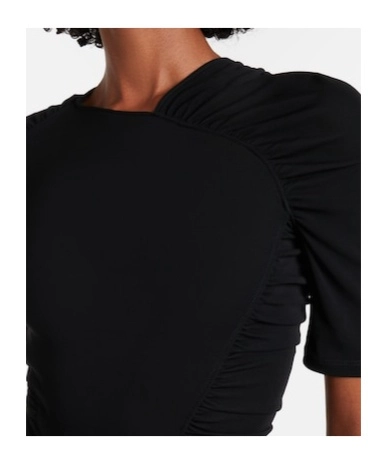 Victoria Beckham Ruched Crêpe Jersey Maxi Dress
