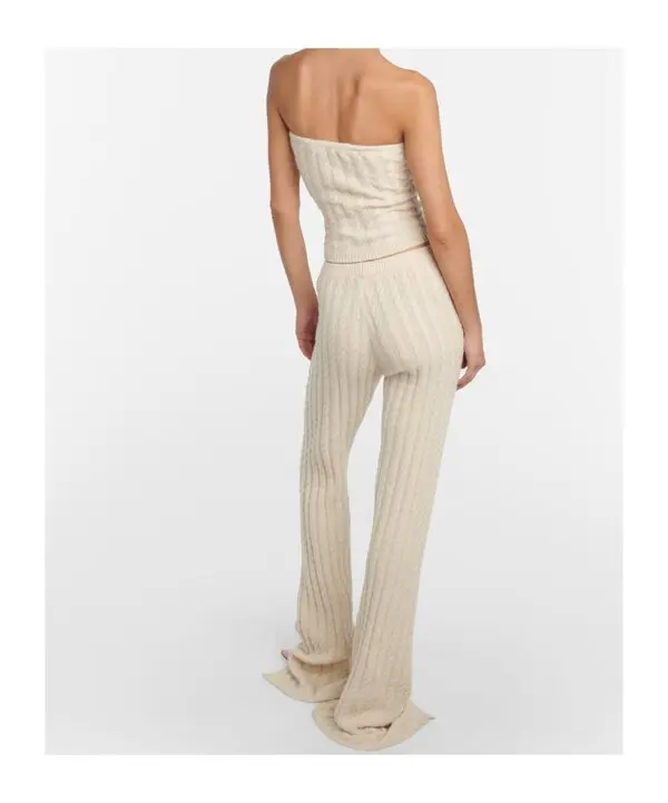 Magda Butrym Cable-knit Off-the-shoulder Tube Top