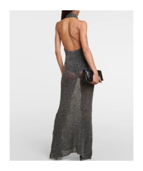 ANN DEMEULEMEESTER Halterneck Alpaca-blend Maxi Dress