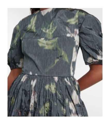 Erdem Floral Taffeta Midi Dress