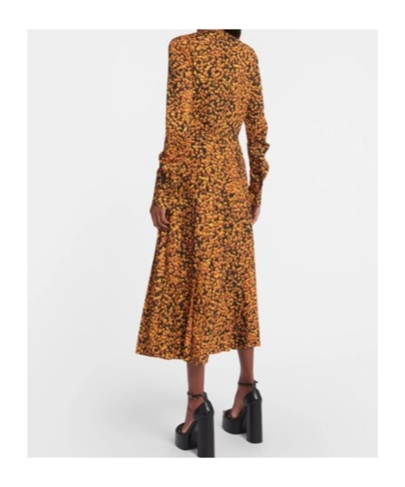 Altuzarra Printed Asymmetrical Midi Dress - Brown