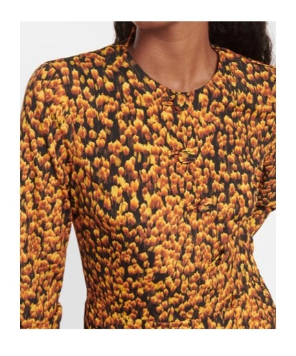 Altuzarra Printed Asymmetrical Midi Dress - Brown