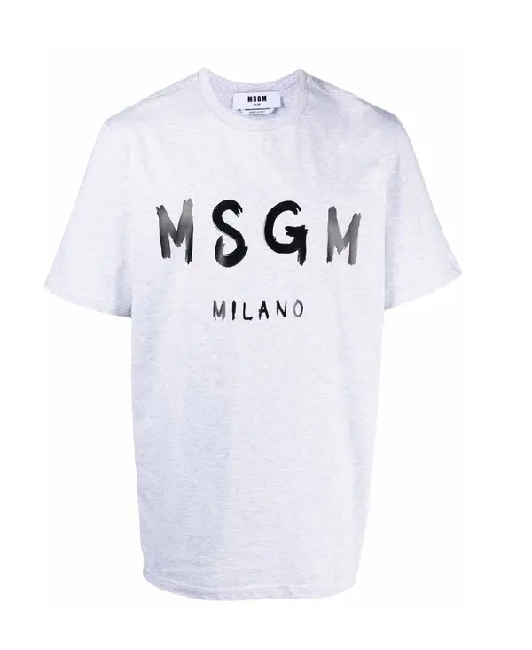 MSGM Logo-print Cotton T-shirt - White