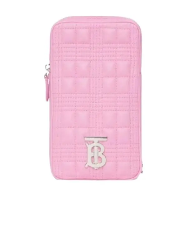Burberry Lola Quilted Pouch Bag - Pink