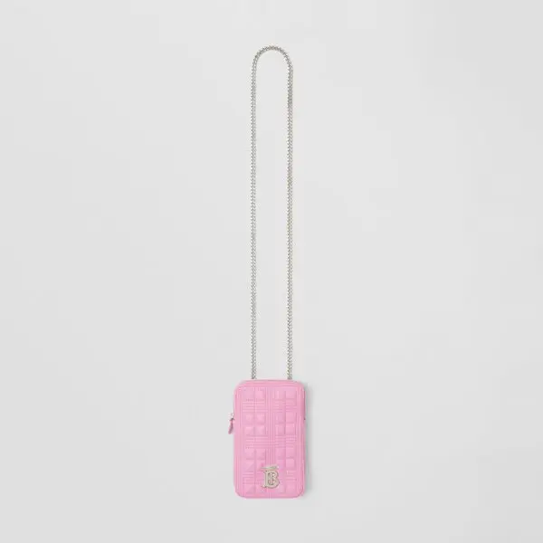 Burberry Lola Quilted Pouch Bag With Chain Strap