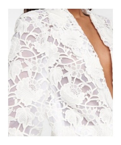 Giambattista Valli Single-breasted Fringed Lace Jacket
