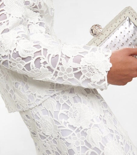 Giambattista Valli Single-breasted Fringed Lace Jacket