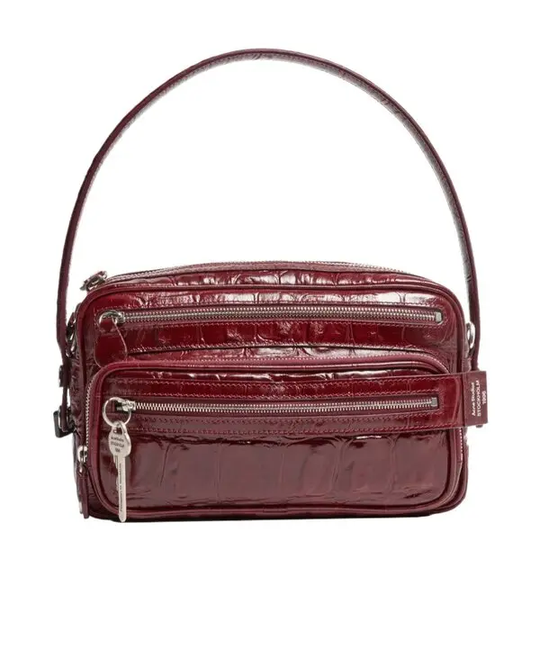 Acne Studios Crocodile Embossed Shoulder Bag