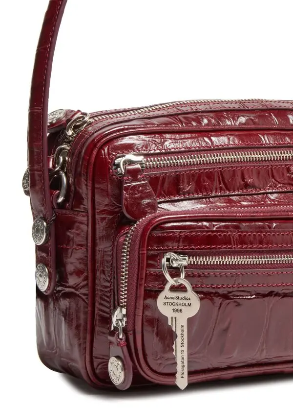 Acne Studios Crocodile Embossed Shoulder Bag