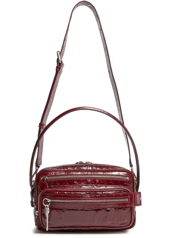 Acne Studios Crocodile Embossed Shoulder Bag