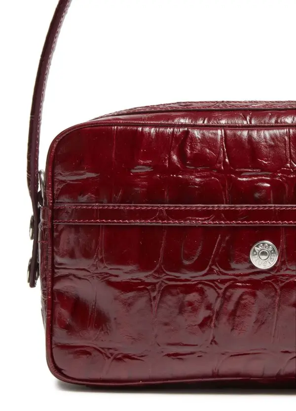 Acne Studios Crocodile Embossed Shoulder Bag