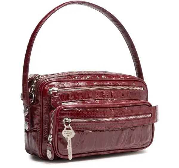 Acne Studios Crocodile Embossed Shoulder Bag