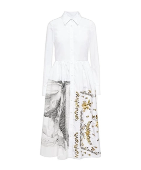 Erdem Sutton Printed Cotton Shirt Dress - White