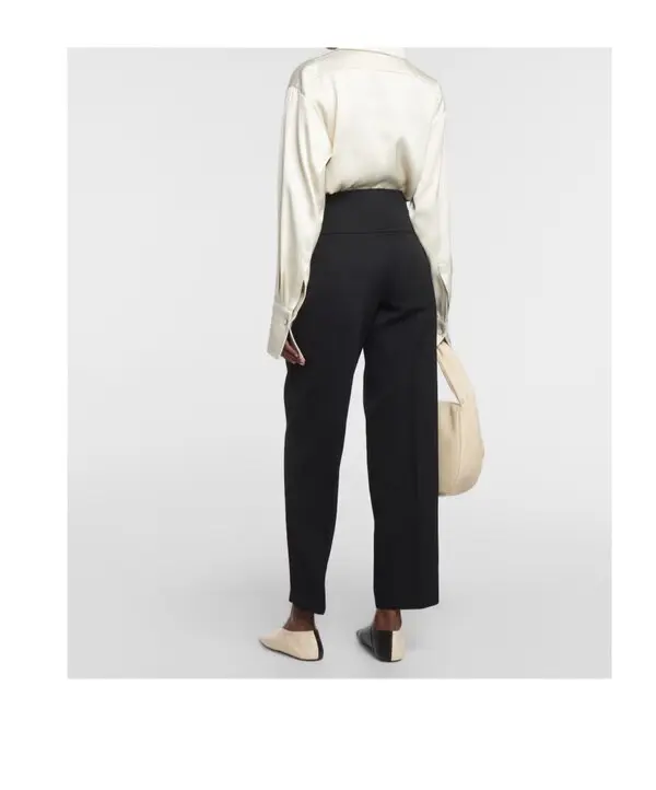 JIL SANDER High-rise Wool Wide-leg Pants