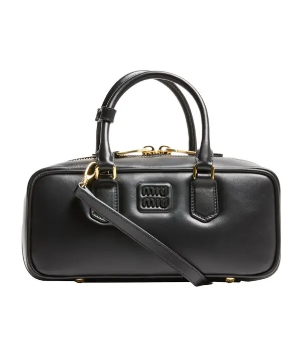 Miu Miu Arcadie Leather Handbag - Black