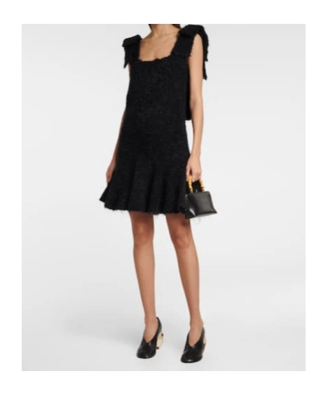 JIL SANDER Mohair Blend Bouclé Mini Dress