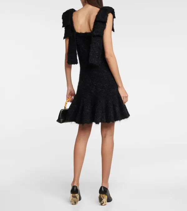 JIL SANDER Mohair Blend Bouclé Mini Dress