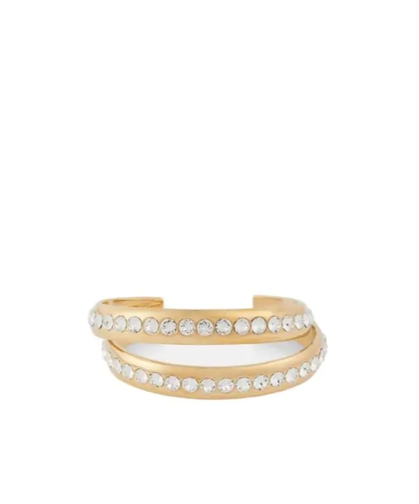 Amina Muaddi Jahleel Crystal-embellished Bangle - Yellow