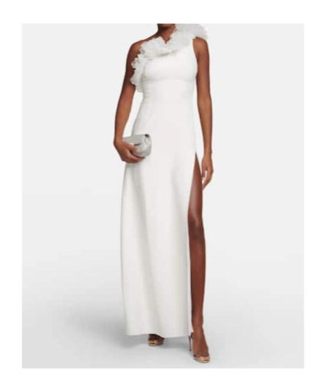 Giambattista Valli Asymmetric Tulle-trimmed Gown