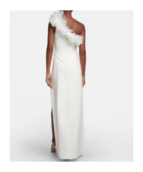 Giambattista Valli Asymmetric Tulle-trimmed Gown