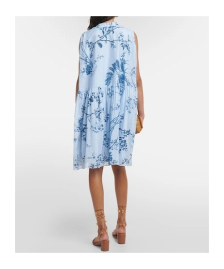 Erdem Printed Cotton Silk Voile Minidress