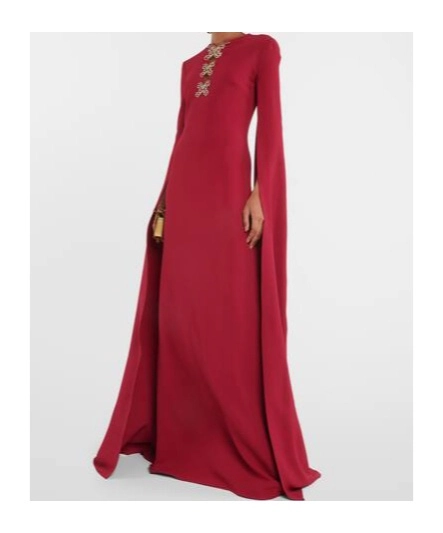 Elie Saab Embellished Crêpe Gown
