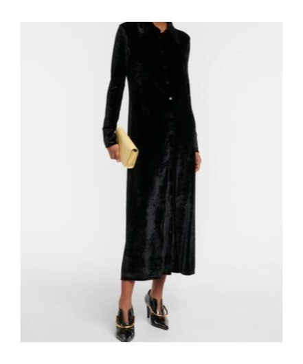 JIL SANDER Velvet Shirt Dress