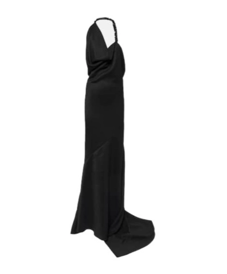 Maticevski Desires Draped Embellished Gown - Black